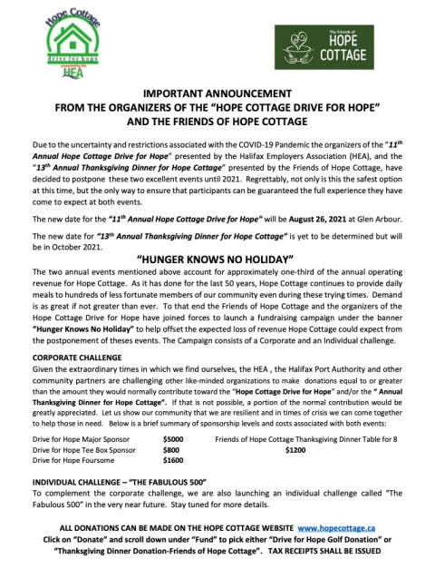 Hope Cottage | Feeding people in Halifax Nova Scotia